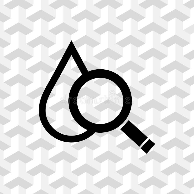 Drop Search Icon, Vector Illustration. Flat Design Style Stock Vector ...