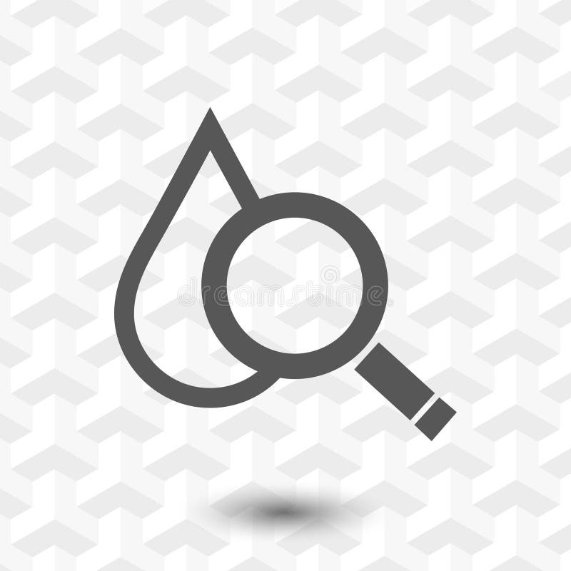 Drop Search Icon, Vector Illustration. Flat Design Style Stock Vector ...