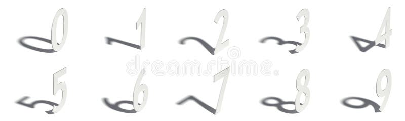 Drop numbers stock vector. Illustration of color, four - 13335940