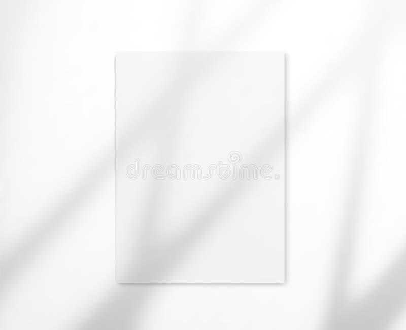 Drop Shadow Overlay Effect on Blank Sheets of Paper. Vector Mockup ...