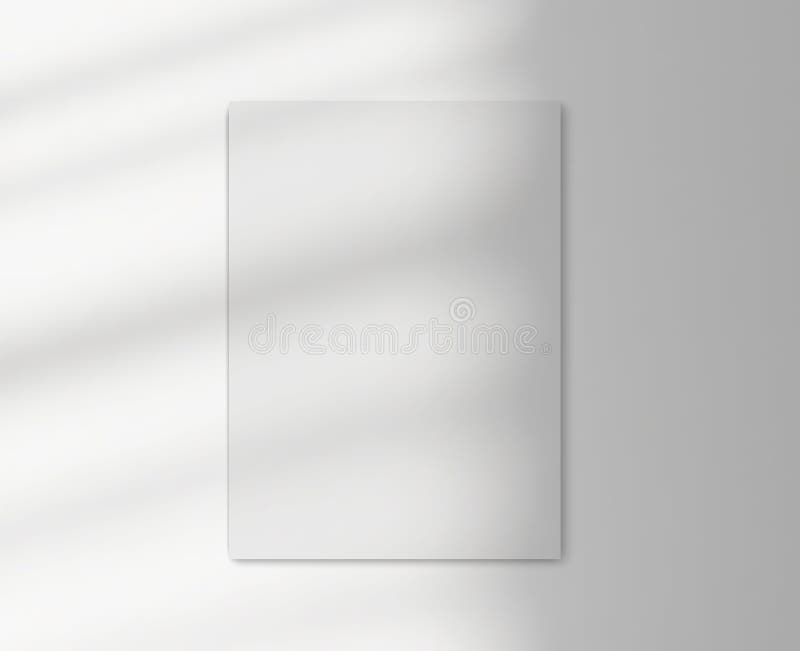 Drop Shadow Overlay Effect on Blank Sheets of Paper. Vector Mockup ...