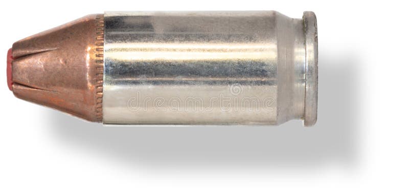 Drop Shadow Under Ammo for a Pistol Stock Photo - Image of cartridge ...