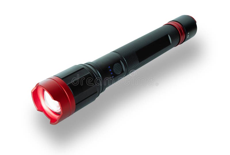 Drop Shadow Under an Isolated Flashlight Stock Image - Image of battery ...