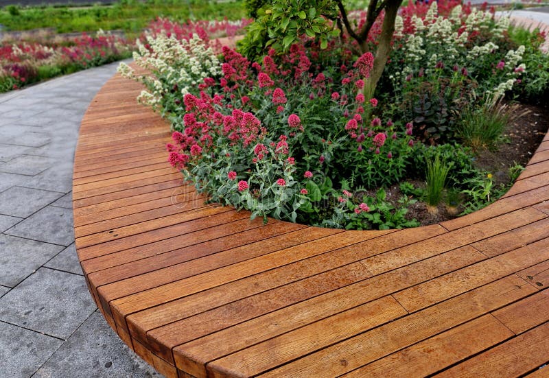 Drop Shaped or Ellipse Bench on Cobbled Square. the Paneling of Stock ...