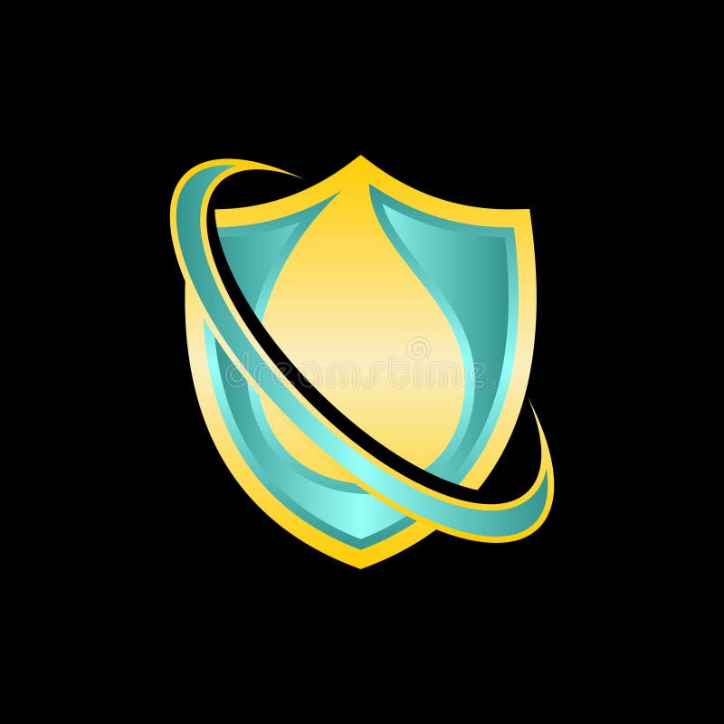 Drop Shield Logo with Circle Modern Design, Shield Logo Accompanied ...