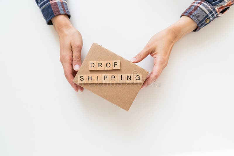 Drop Shipping Concept - Hands Holding Carton Box Stock Image - Image of ...