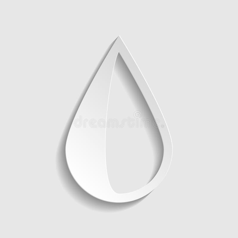 Drop Sign. Paper Style Icon. Illustration Stock Illustration ...