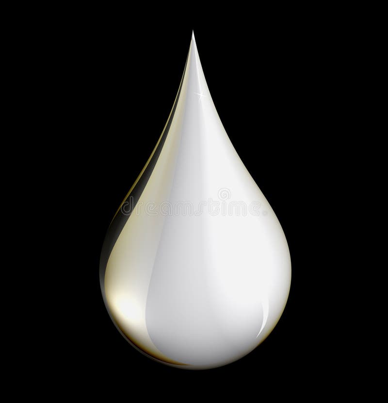 Drop of Silver with Clipping Path Stock Illustration - Illustration of ...