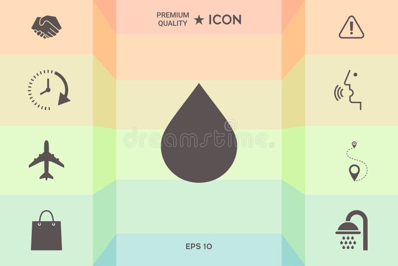 Drop symbol icon stock vector. Illustration of water - 115084343