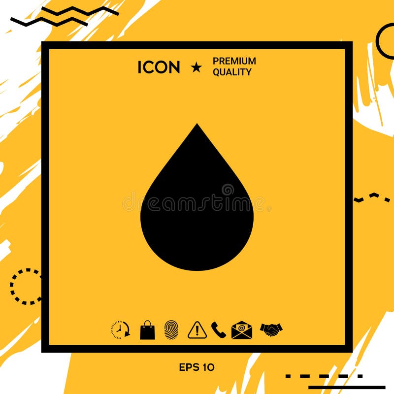 Drop symbol icon stock vector. Illustration of rain - 105922782