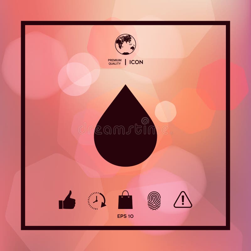 Drop symbol icon stock vector. Illustration of drip - 111361911