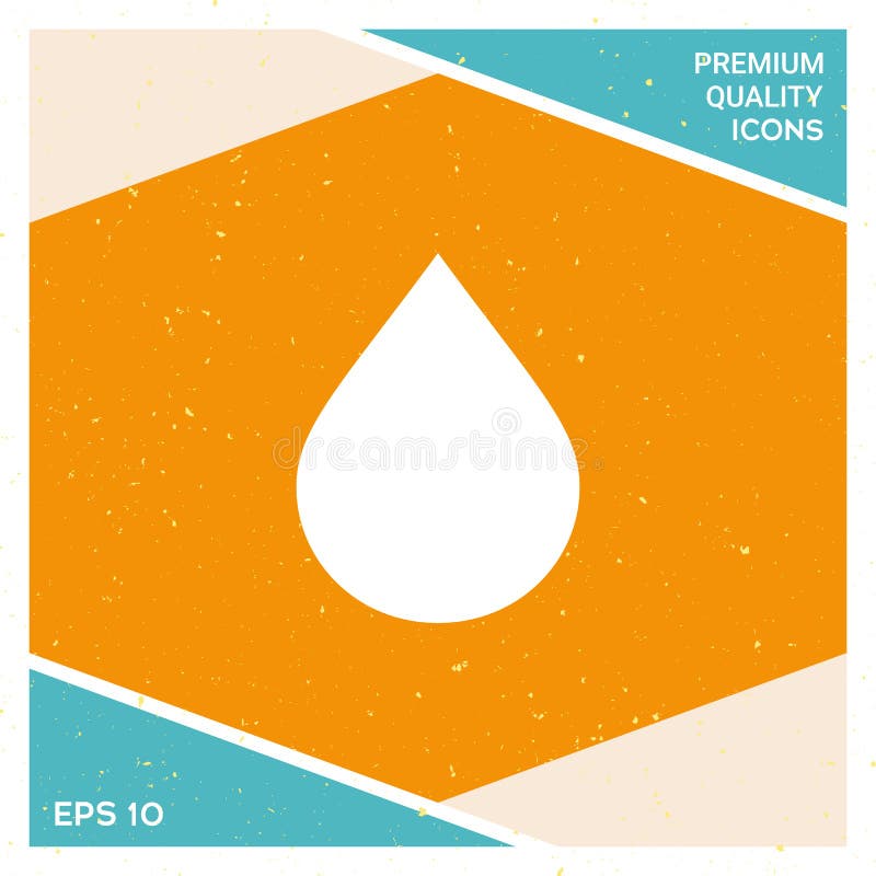 Drop symbol icon stock vector. Illustration of rain - 115841425