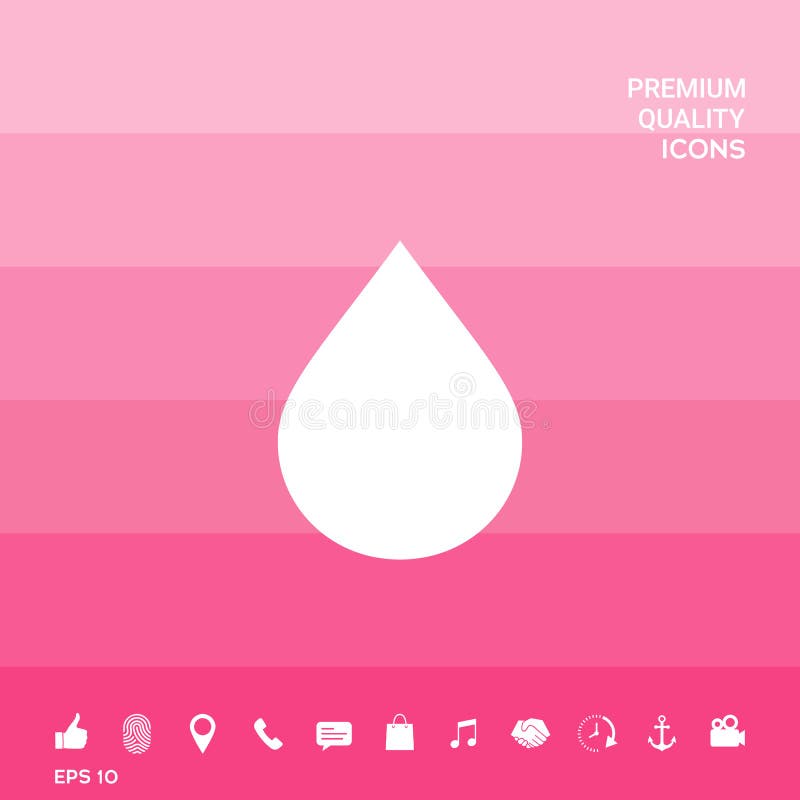 Drop symbol icon stock vector. Illustration of light - 116294866
