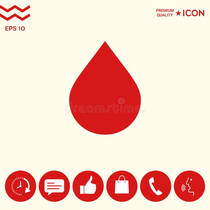 Drop symbol icon stock vector. Illustration of water - 117982435