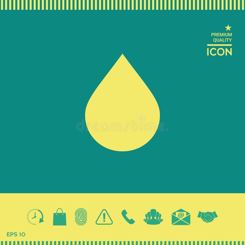 Drop symbol icon stock vector. Illustration of symbol - 118008289