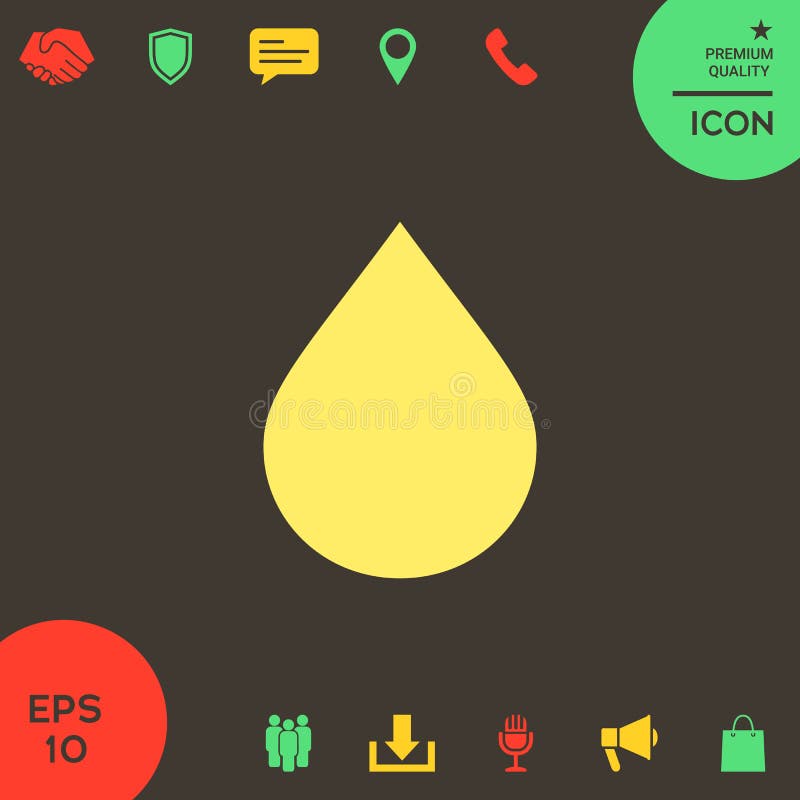 Drop symbol icon stock vector. Illustration of rain - 118381902