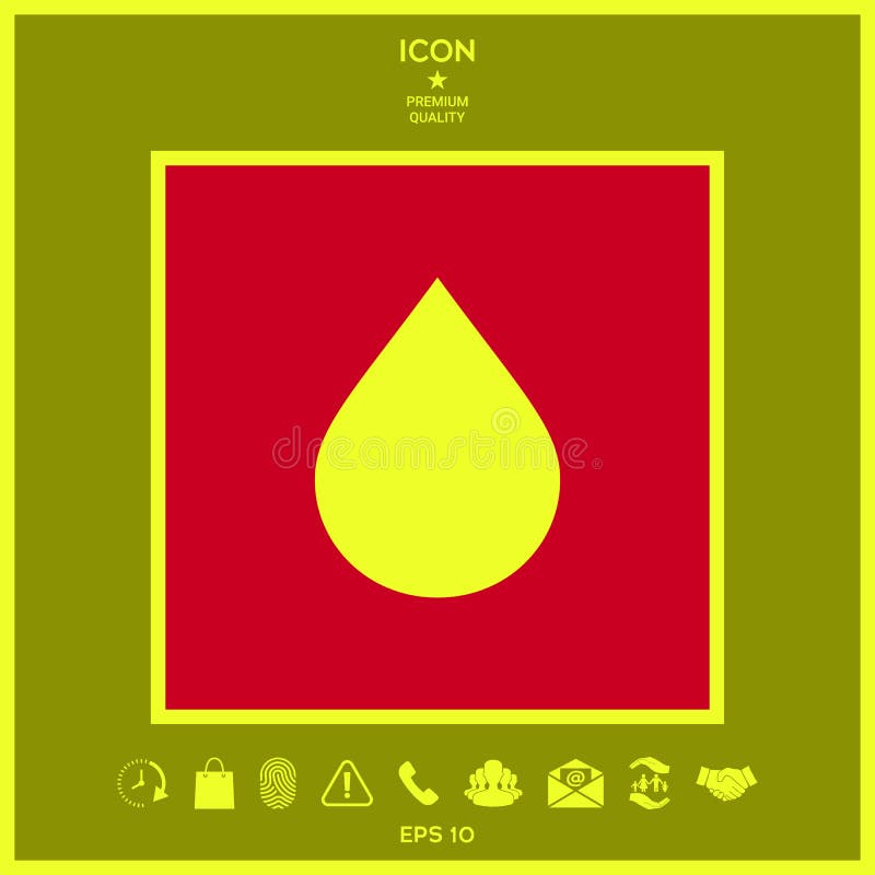 Drop symbol icon stock vector. Illustration of water - 119550551