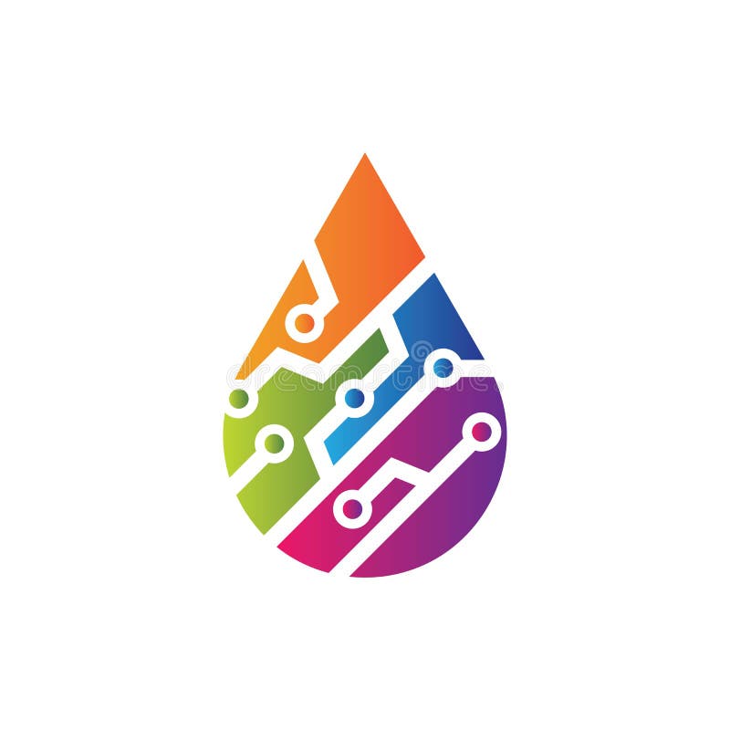 Drop tech colorful logo stock vector. Illustration of isolated - 231901631