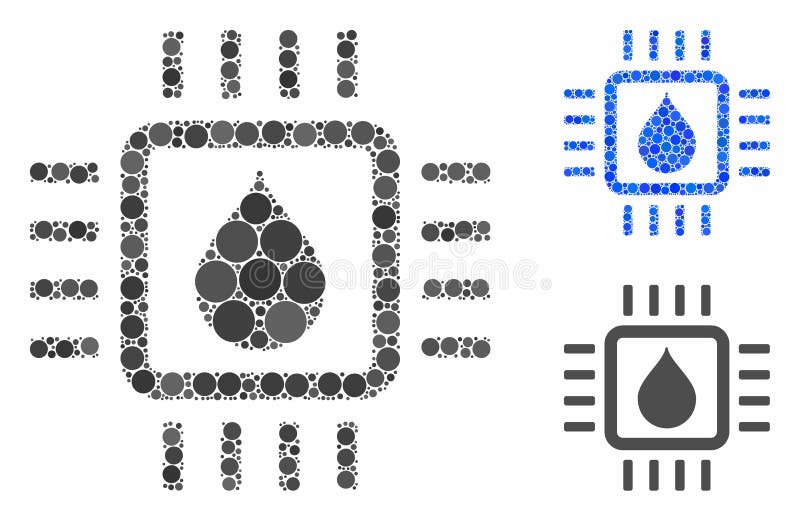 Drop Test Chip Composition Icon of Round Dots Stock Illustration ...