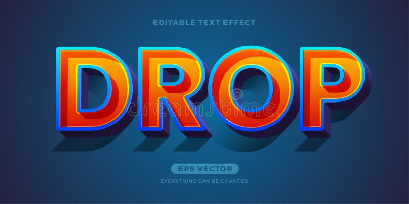 Drop Text Design Vector Illustrator with Water Drops Stock Vector ...