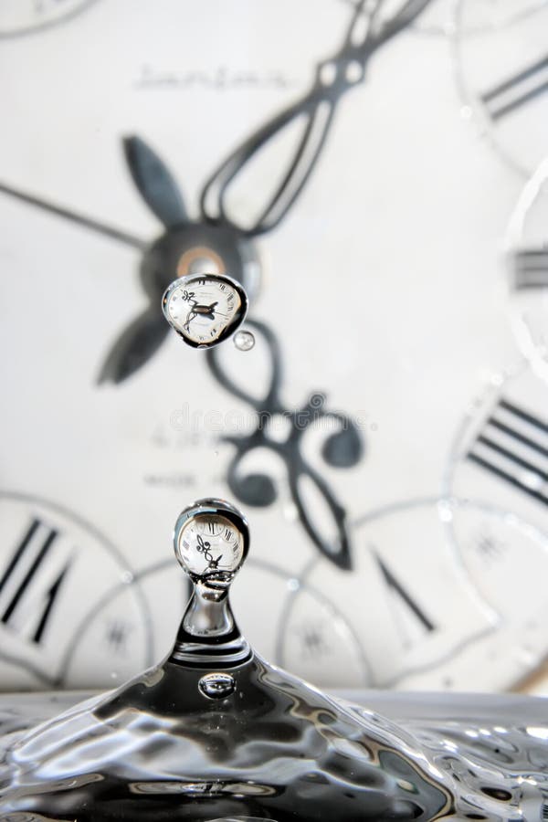 Drop of time. stock image. Image of salvador, blue, mirror - 18596605