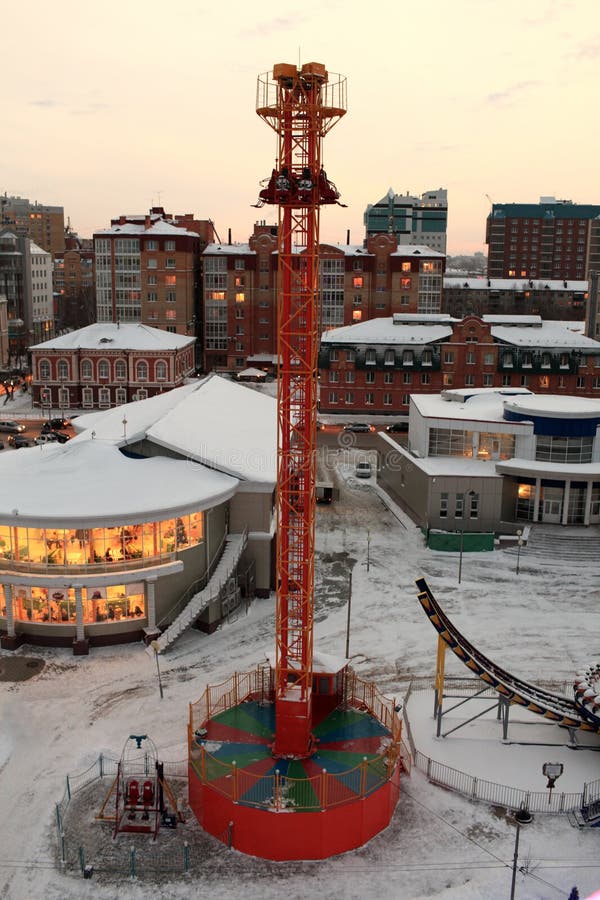 Drop tower stock photo. Image of funfair, amusement, extreme - 28767552