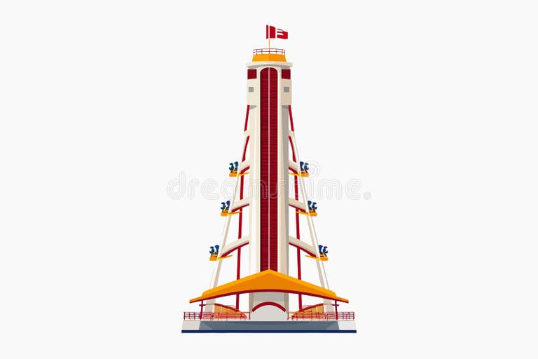 Drop Tower Ride Stock Illustrations – 90 Drop Tower Ride Stock ...