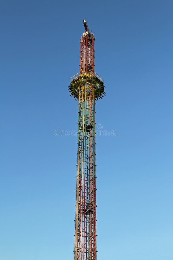 Drop tower ride stock photo. Image of deceleration, lift - 29643822