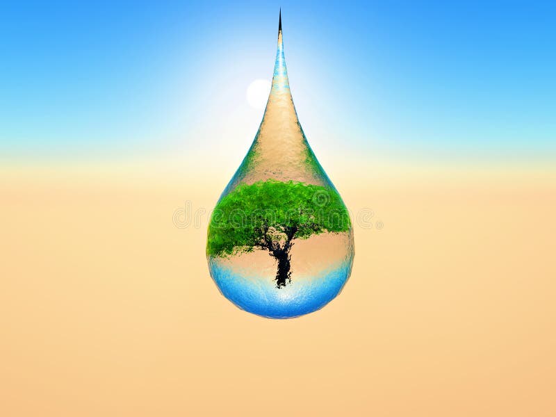 Tree Inside Water Drop Stock Illustrations – 197 Tree Inside Water Drop ...