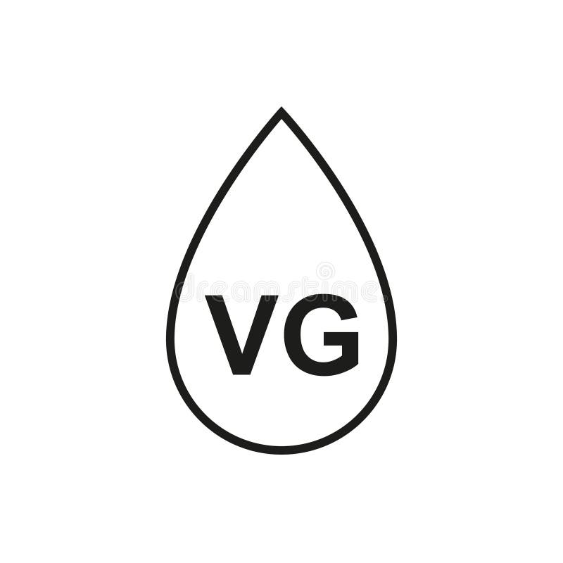 Drop of VG Icon - Editable Stroke Stock Vector - Illustration of logo ...