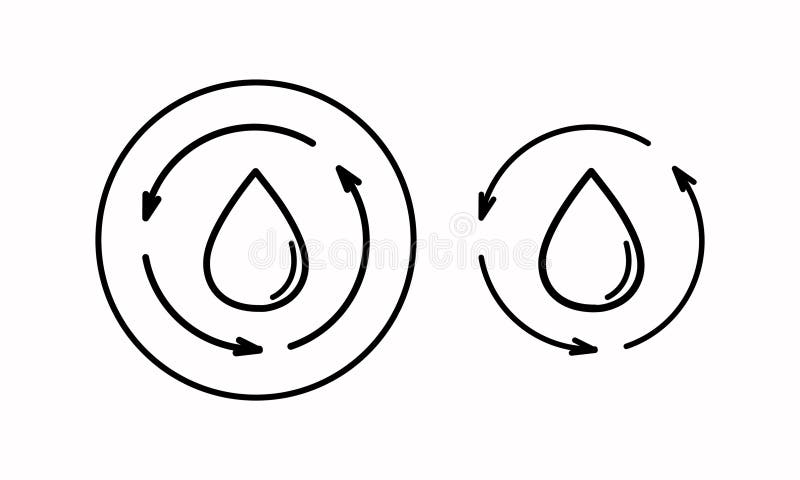 A Drop of Water with Arrows Around it, a Icon Stock Illustration ...