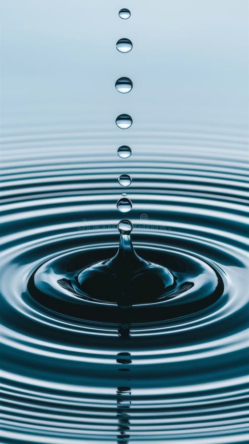 A Drop of Water is Being Dropped into a Pool, AI Stock Image - Image of ...