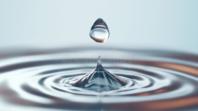 A Drop of Water is Being Dropped into a Pool, AI Stock Image - Image of ...