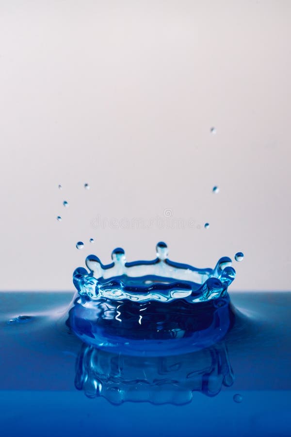 Drop of Water, Blue Water Drop, Water Splash Close-up Stock Image ...