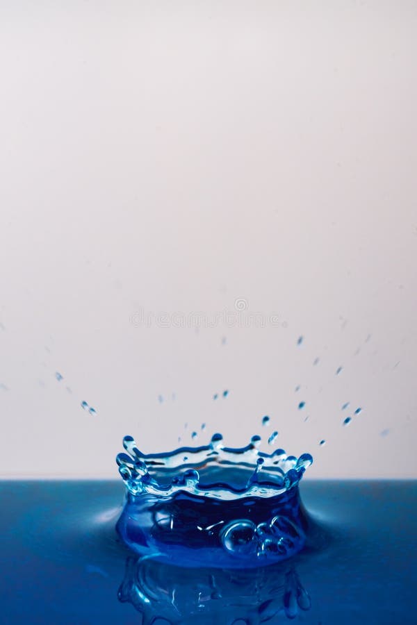 Drop of Water, Blue Water Drop, Water Splash Close-up Stock Image ...