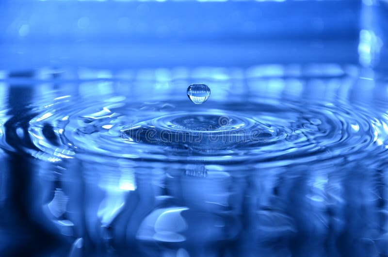 Blue water drop stock photo. Image of falling, drop, splashing - 42816734