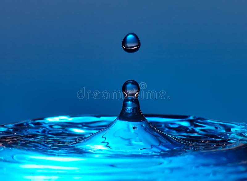A Drop of Water Bounced Off the Surface of the Water Stock Image ...