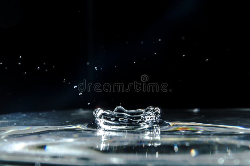 Drop of Water Breaking Its Shape when Falling Stock Image - Image of ...