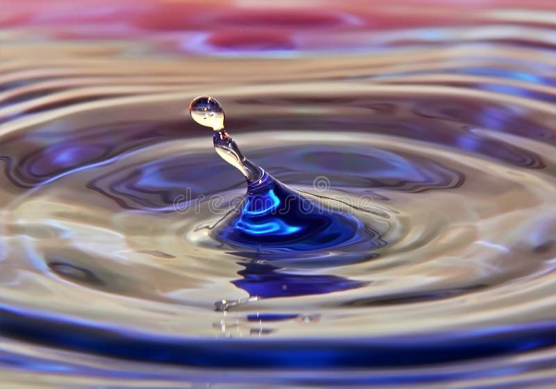 Drop of Water a Bright Color Stock Image - Image of quiet, calm: 19850821