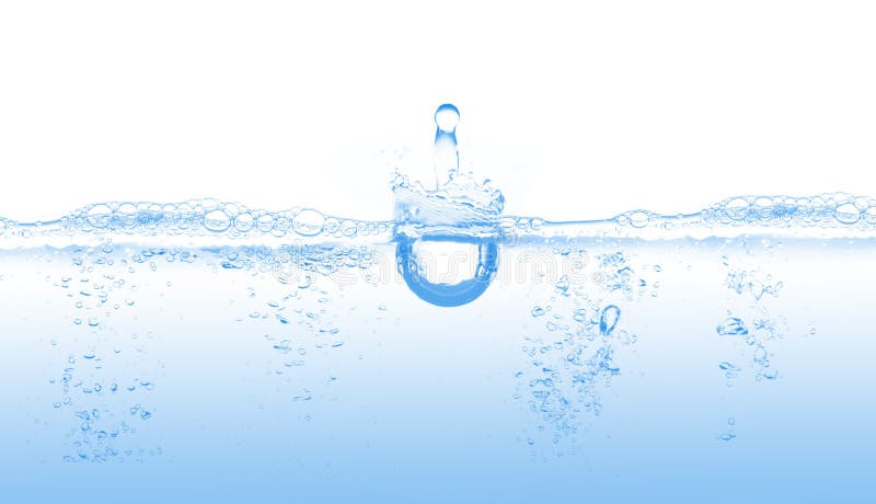 Drop of water with bubbles stock photo. Image of like - 136376186