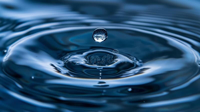 Drop of Water in the Water, a Clear and Translucent Sphere Reflecting ...