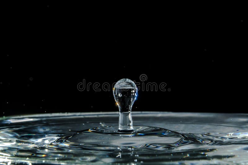 Drop of Water Creating Shapes when Falling Stock Image - Image of ...