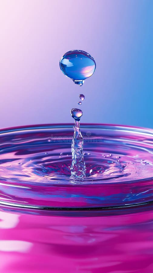 Drop Water Dissolves Pink Colored Creating Blurred Gradients Smooth ...