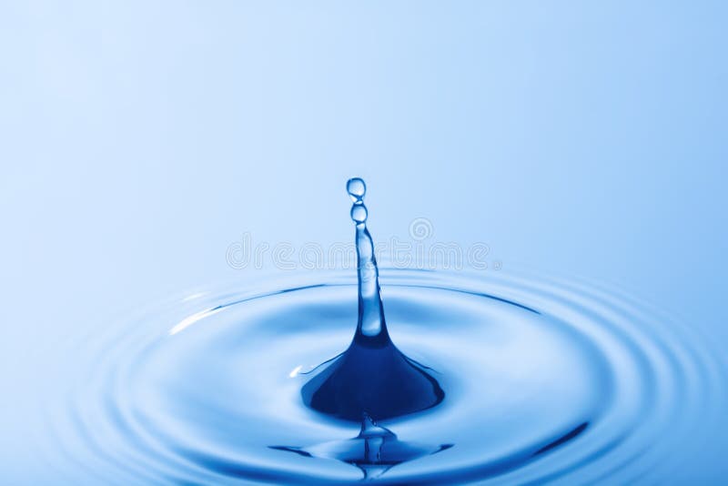 Drop of Water. Water Droplet Falling Impact with Water Surface. Causing ...