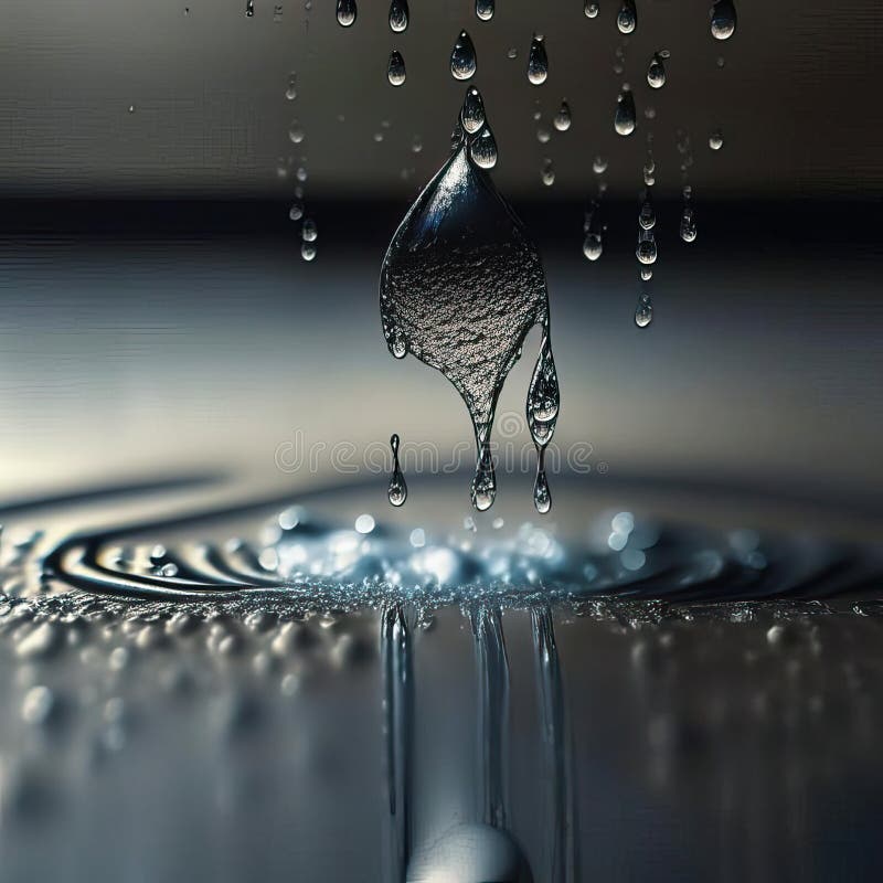 Water drop falling stock illustration. Illustration of liquid - 274395063