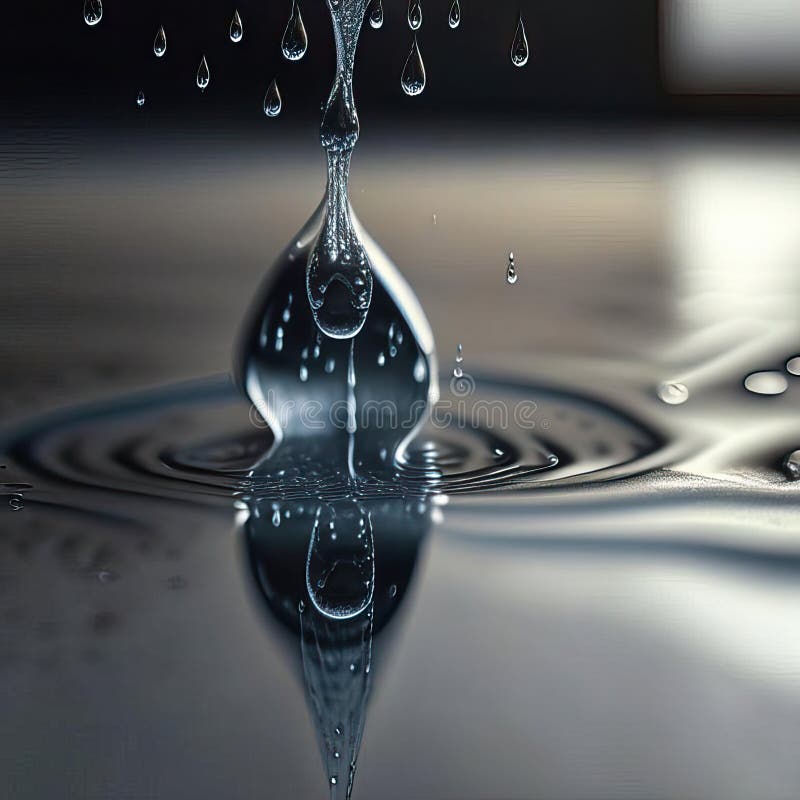 Water drop falling stock illustration. Illustration of background ...