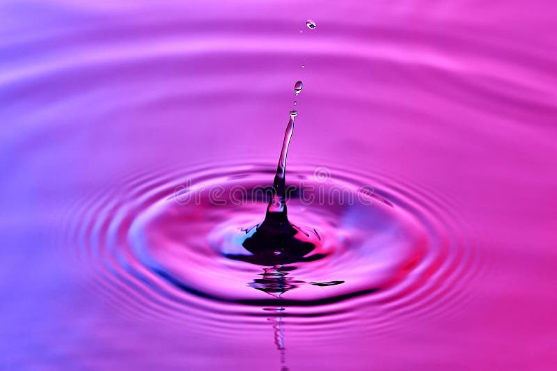 A Drop of Water Falling into the Water and Creating Waves Stock Image ...