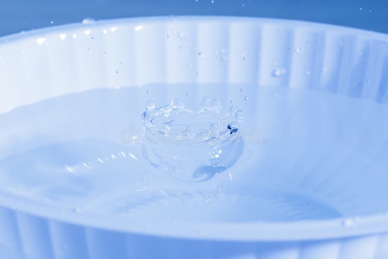 Drop of Water Falling Down in the Water Stock Photo - Image of calm ...