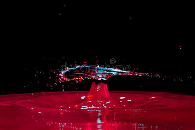 Drop of Water Falling Down in the Water Stock Image - Image of bubble ...