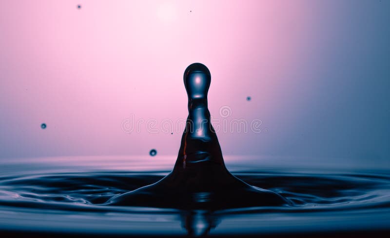 Drop of Water Falling Down in the Water Stock Image - Image of nature ...